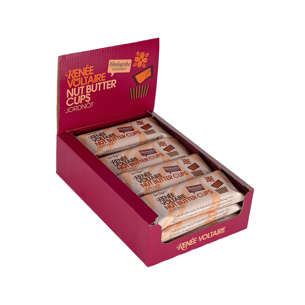 Flerpack: Nut Butter Cups- Jordnöt – Renée Voltaire