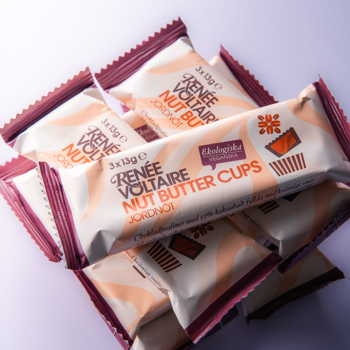Flerpack: Nut Butter Cups- Jordnöt – Renée Voltaire